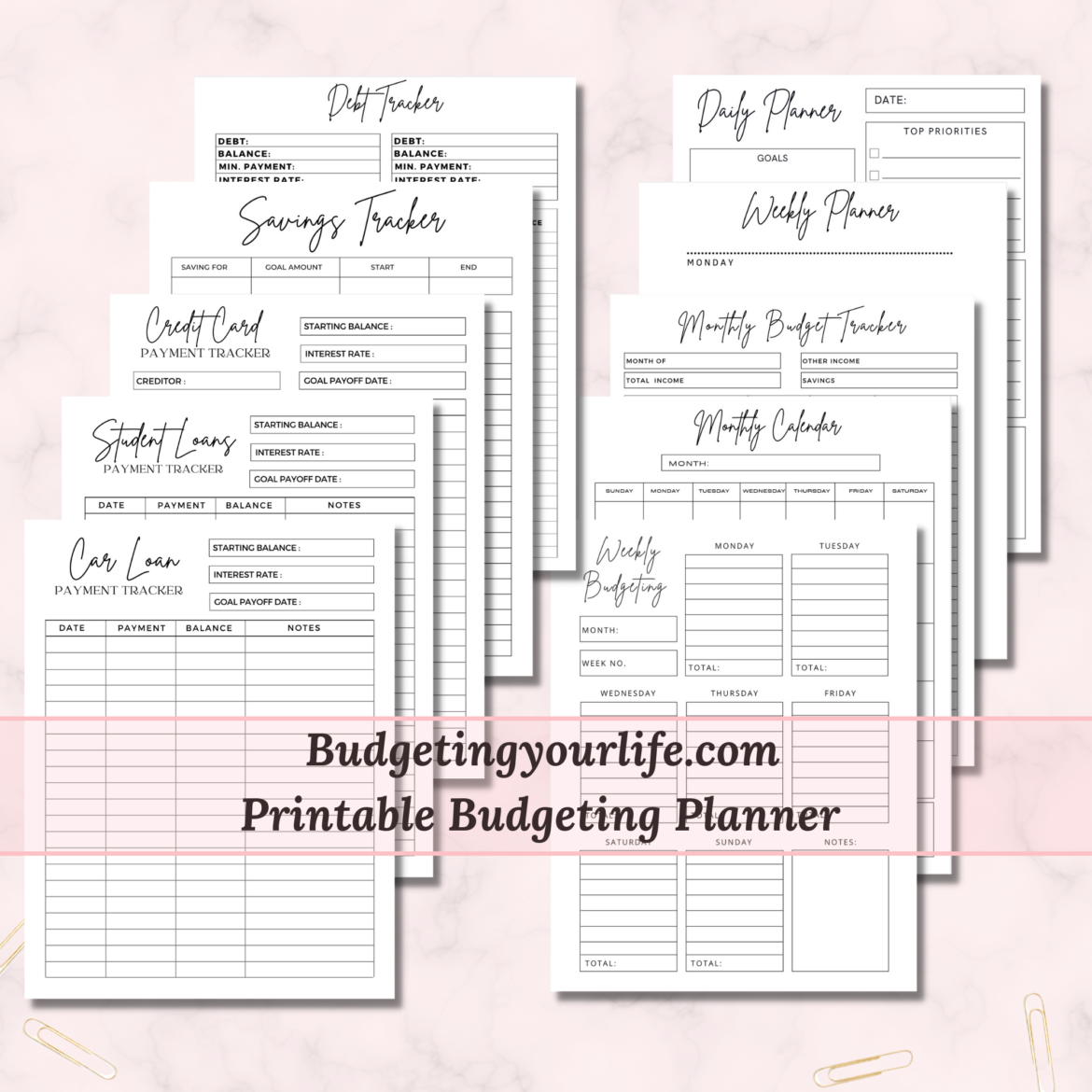 Printable Budget Planner - Budgeting Your Life