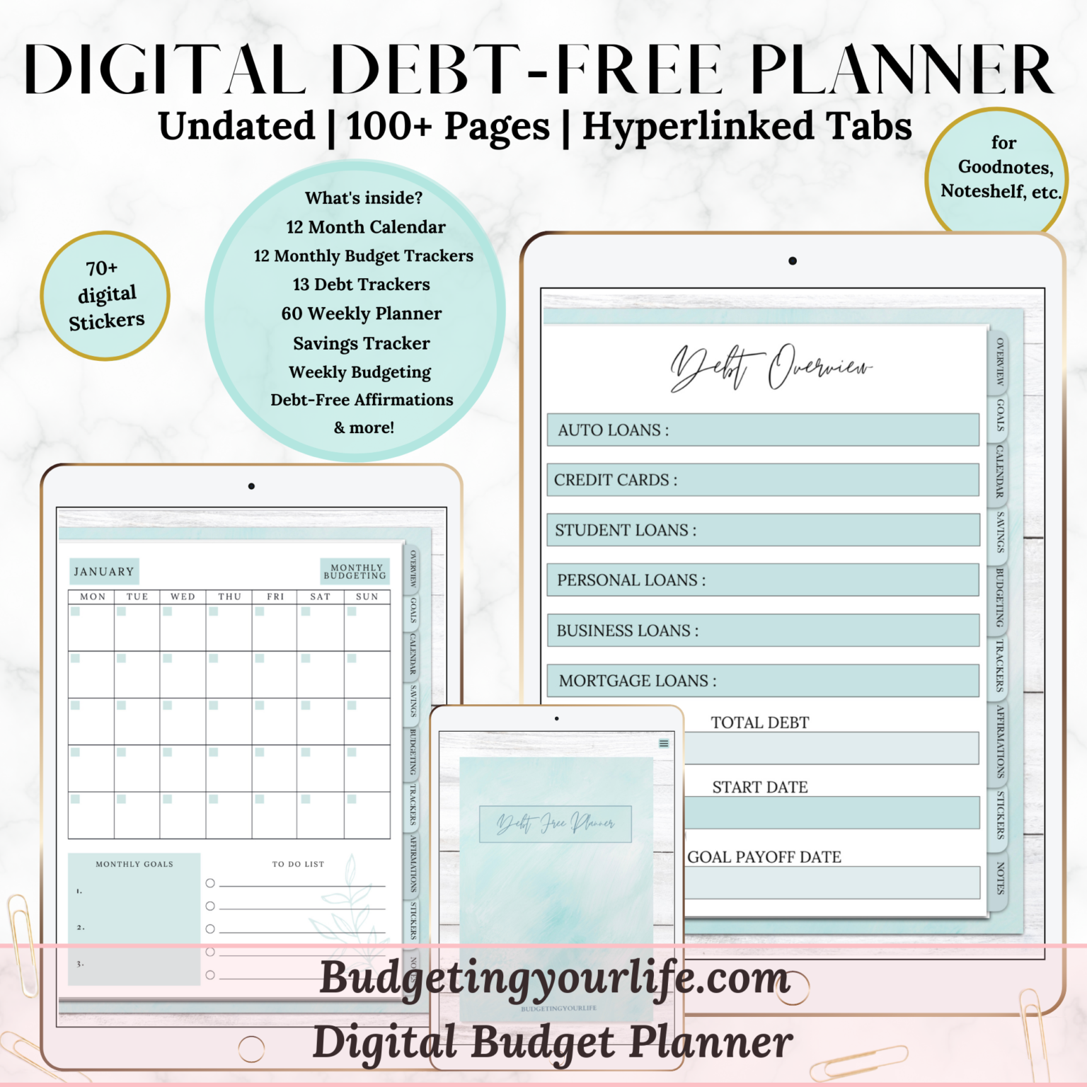 Digital Debt-Free Planner - Budgeting Your Life