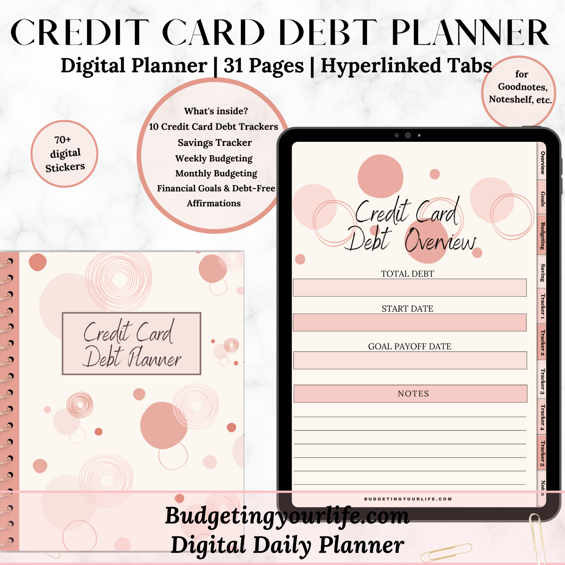 Credit Card Debt Digital Planner - Budgeting Your Life